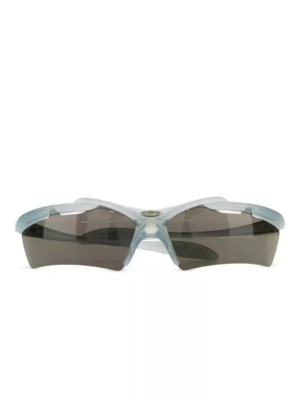 Balenciaga Turbo Rectangle-frame Sunglasses - Grey