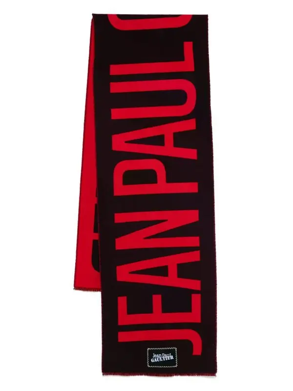 JEAN PAUL GAULTIER Logo-print Scarf - Red