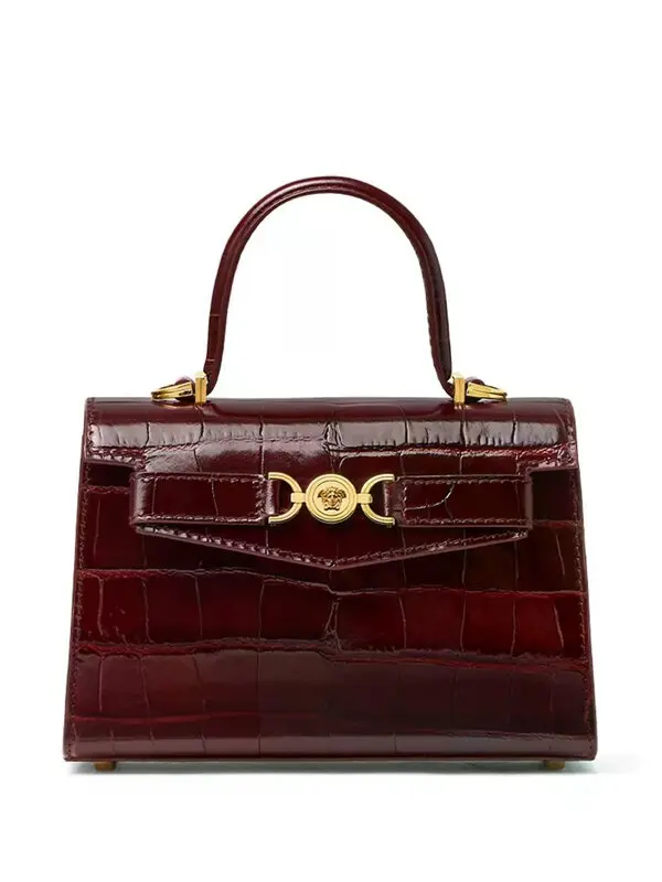 Versace Small Medusa '95 Croc-effect Leather Tote Bag