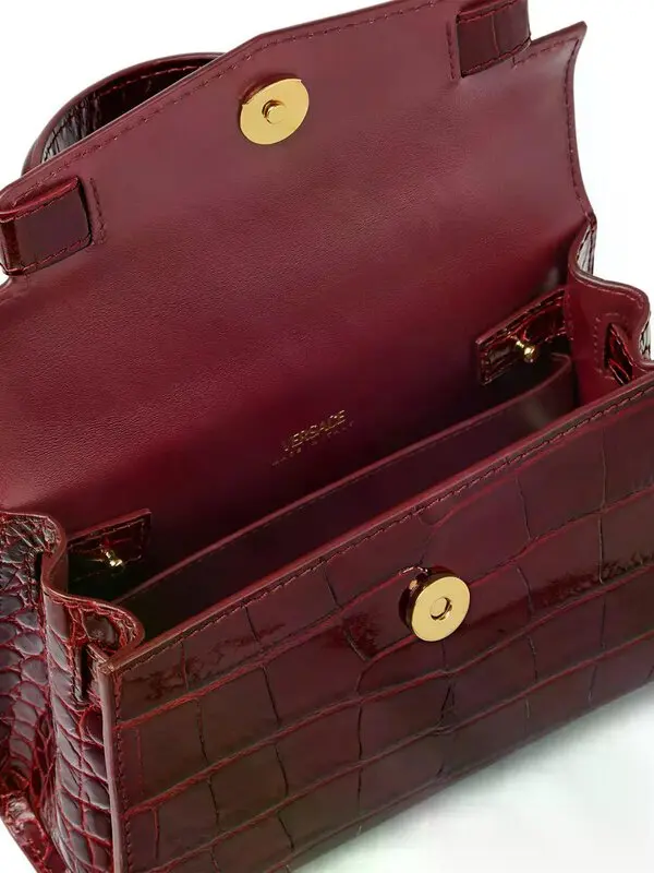 Versace Small Medusa '95 Croc-effect Leather Tote Bag