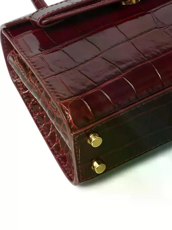 Versace Small Medusa '95 Croc-effect Leather Tote Bag