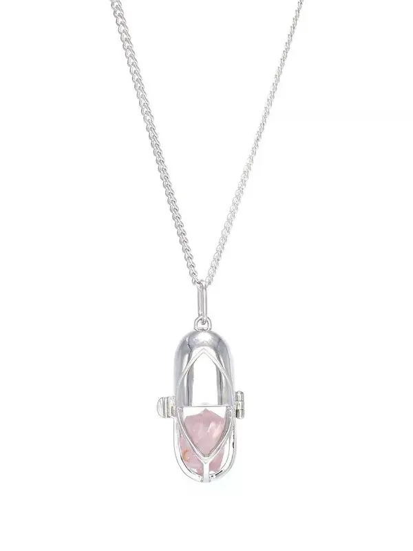 CAPSULE ELEVEN Capsule Crystal Pendant Necklace - Silver