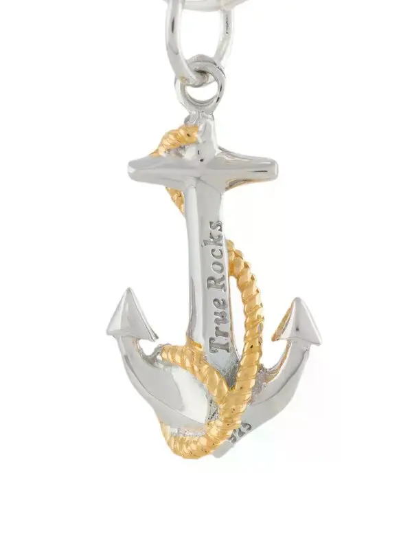 TRUE ROCKS Anchor Hoop Earring - Silver