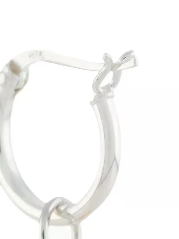 TRUE ROCKS Anchor Hoop Earring - Silver