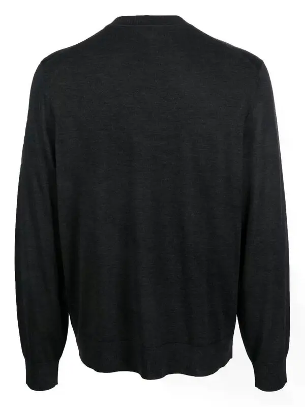 Theory Crew-neck Pullover Jumper - Grey