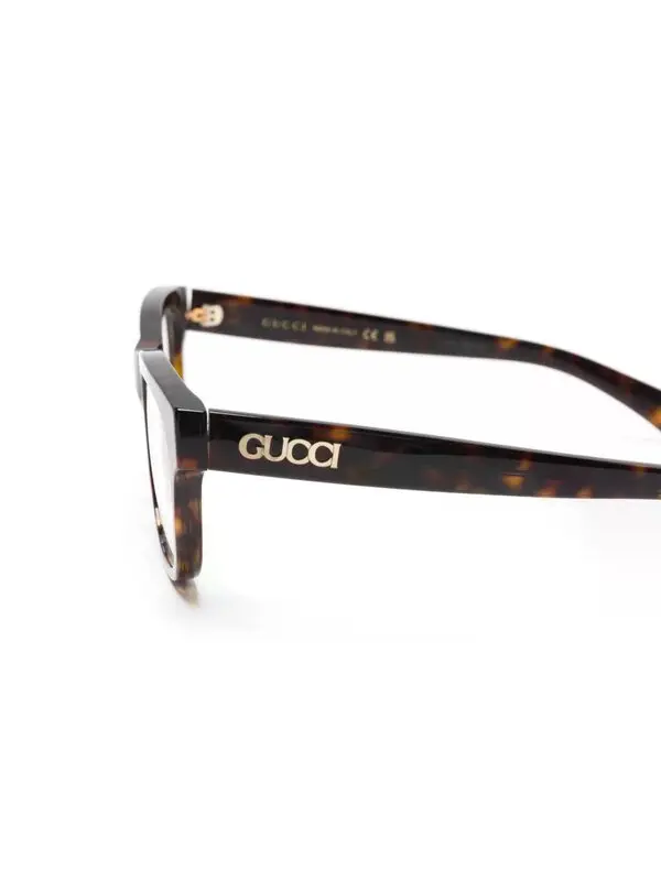 Gucci Square-frame Glasses - Brown