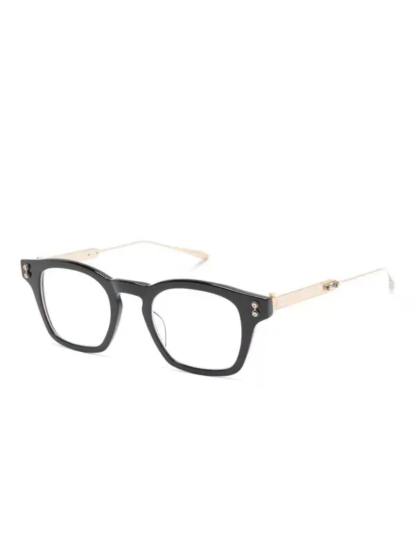 AKONI Wise Square-frame Glasses - Black