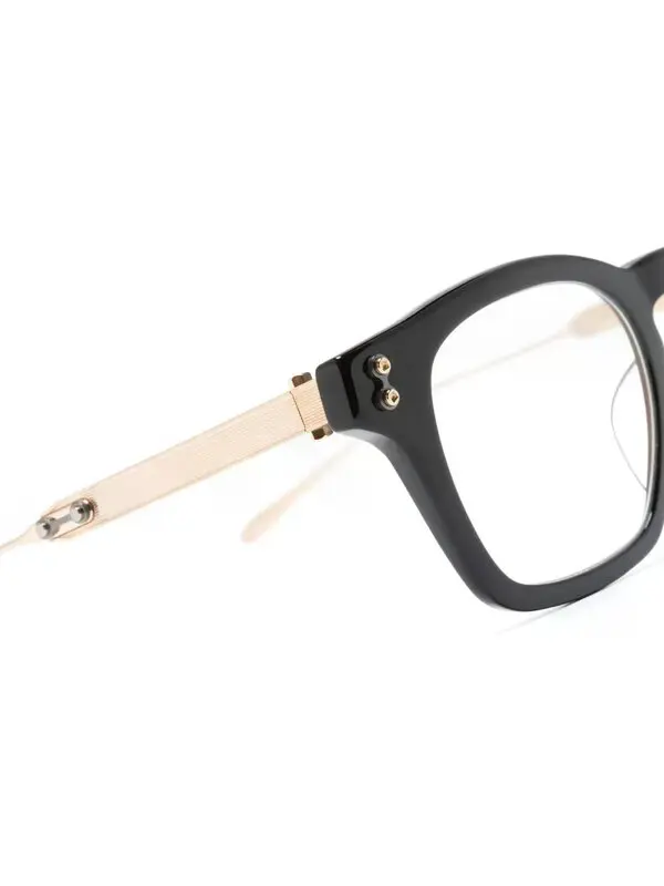 AKONI Wise Square-frame Glasses - Black