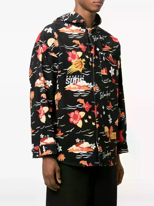 JUST DON Graphic-print Hooded Jacket