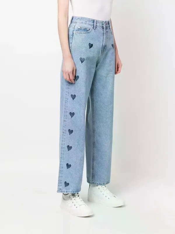 KIMHEKIM Heart-print Flared Jeans