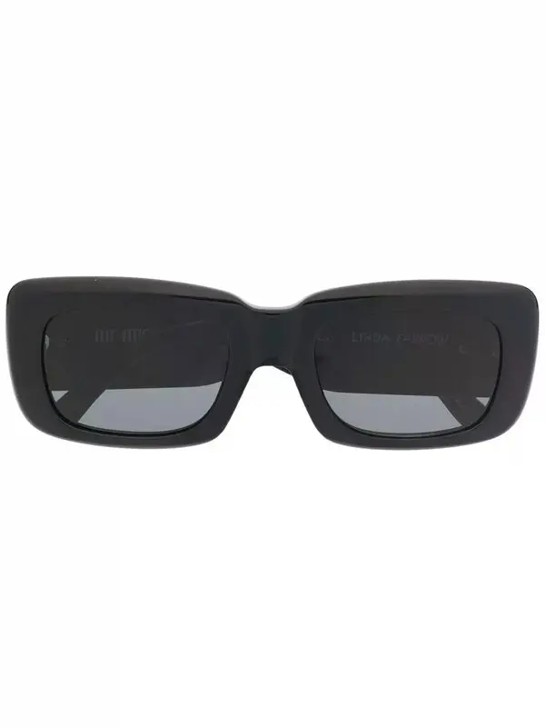 Linda Farrow X The Attico Marfa Square-frame Sunglasses - Black