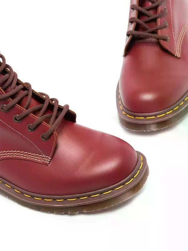 Dr. Martens Vintage 1460 Leather Ankle Boots - Red