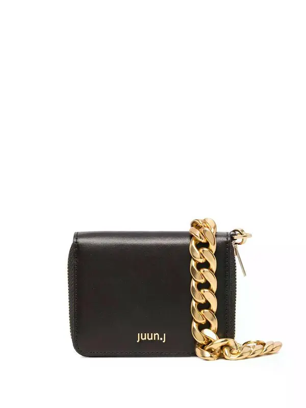 JUUN.J Logo-plaque Cable-link Wallet - Brown