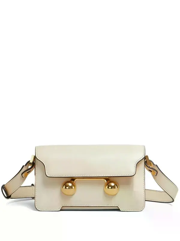 Marni Mini Trunkaroo Leather Shoulder Bag - Neutrals