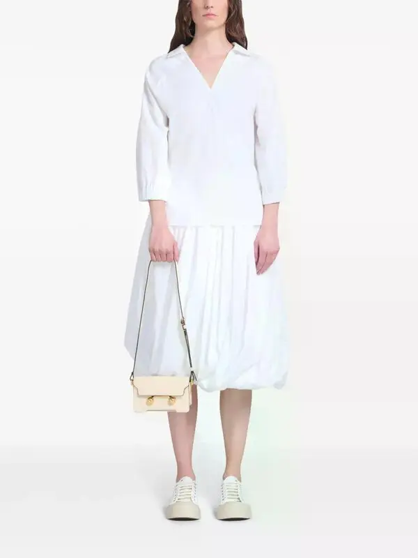 Marni Mini Trunkaroo Leather Shoulder Bag - Neutrals