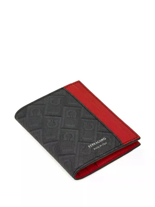 FERRAGAMO Bi-fold Leather Cardholder - Black