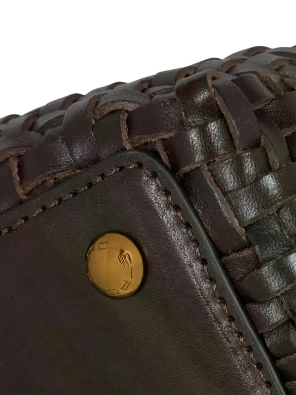 Etro Vela Woven Shoulder Bag - Brown