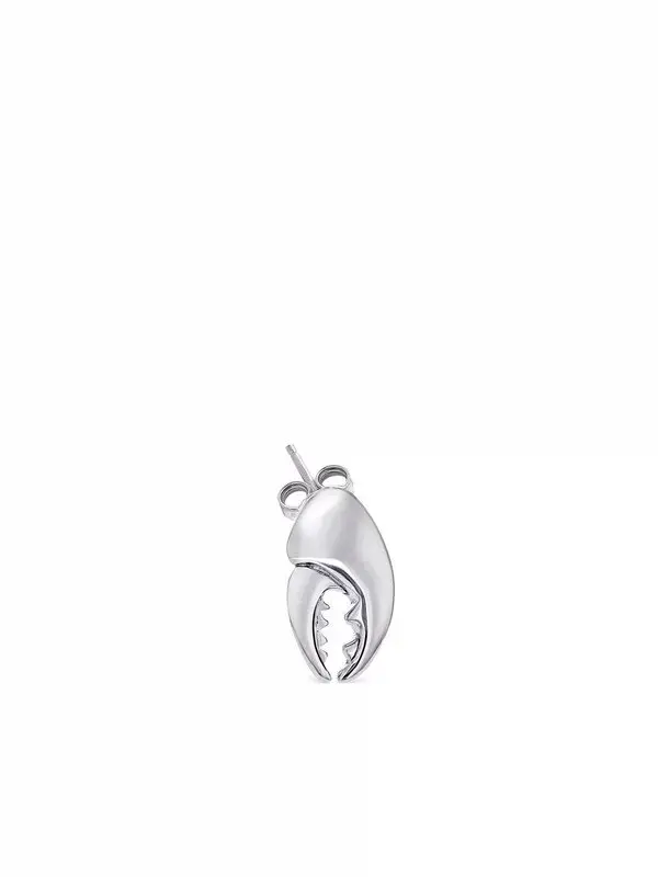 TRUE ROCKS Crab Claw Stud Earring - Silver