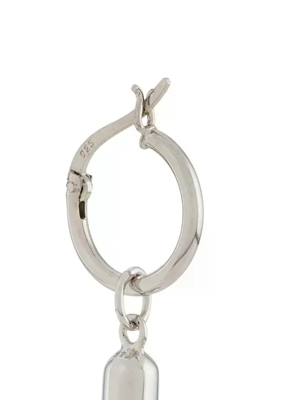 TRUE ROCKS Pill Hoop Earring - Silver