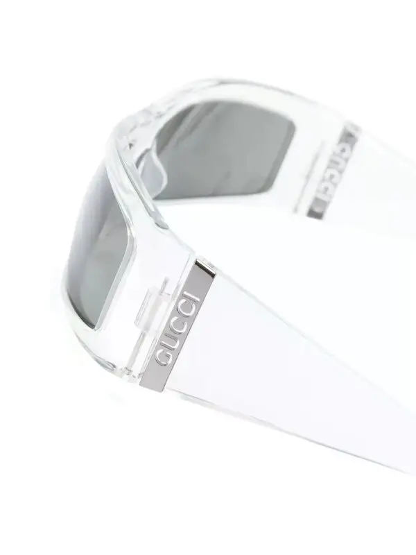 Gucci Logo-plaque Rectangle-frame Sunglasses