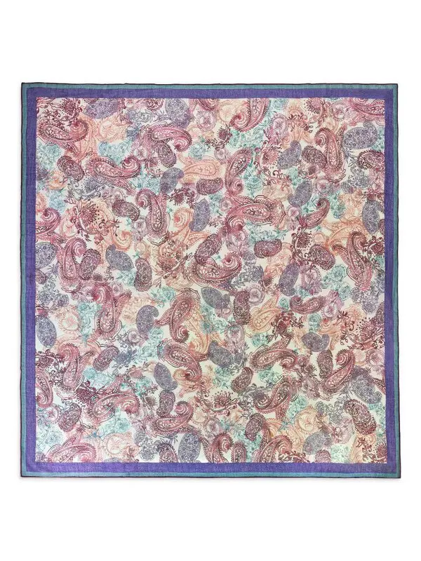 Loro Piana Paisley-print Scarf - Blue