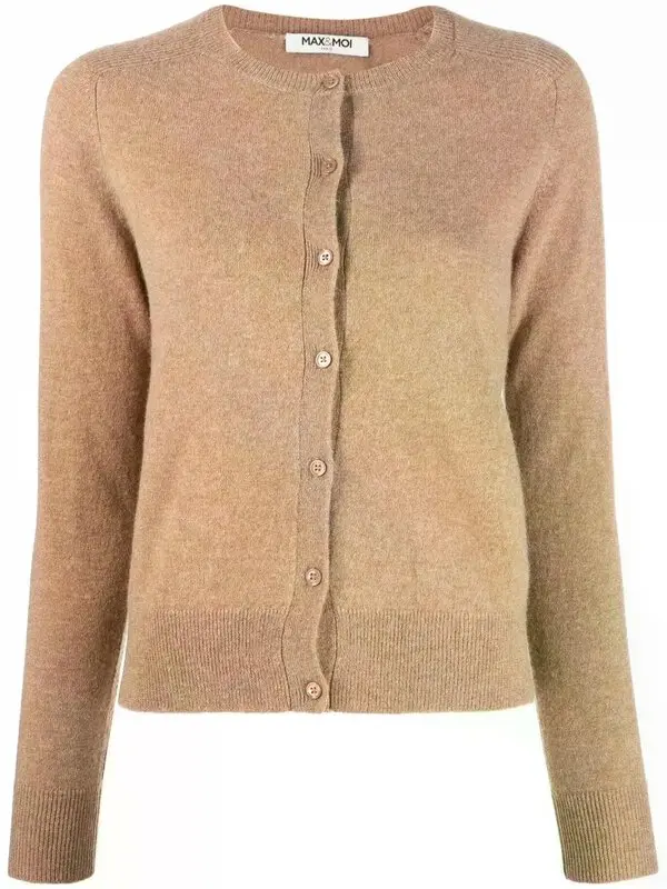Max & Moi Crew-neck Cashmere Cardigan