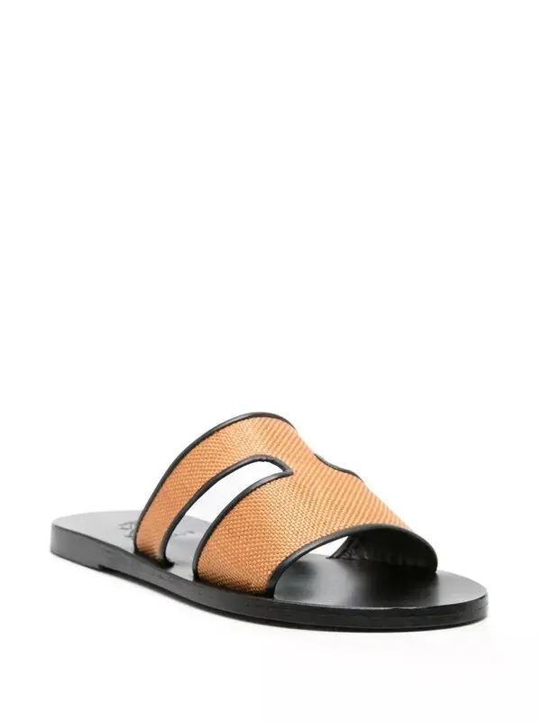 ANCIENT GREEK SANDALS Apteros Basket-weave Slides