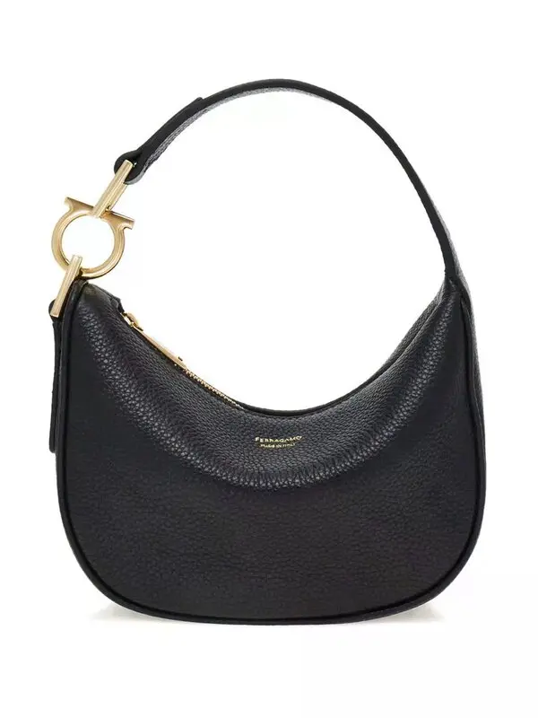FERRAGAMO Mini Leather Tote Bag - Black