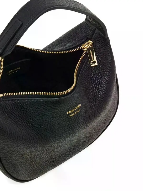 FERRAGAMO Mini Leather Tote Bag - Black