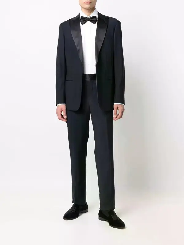 Giorgio Armani Single-breasted Tailored Dinner Suit - Blue