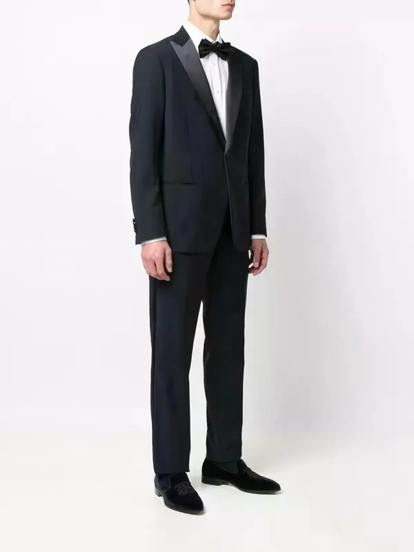 Giorgio Armani Single-breasted Tailored Dinner Suit - Blue