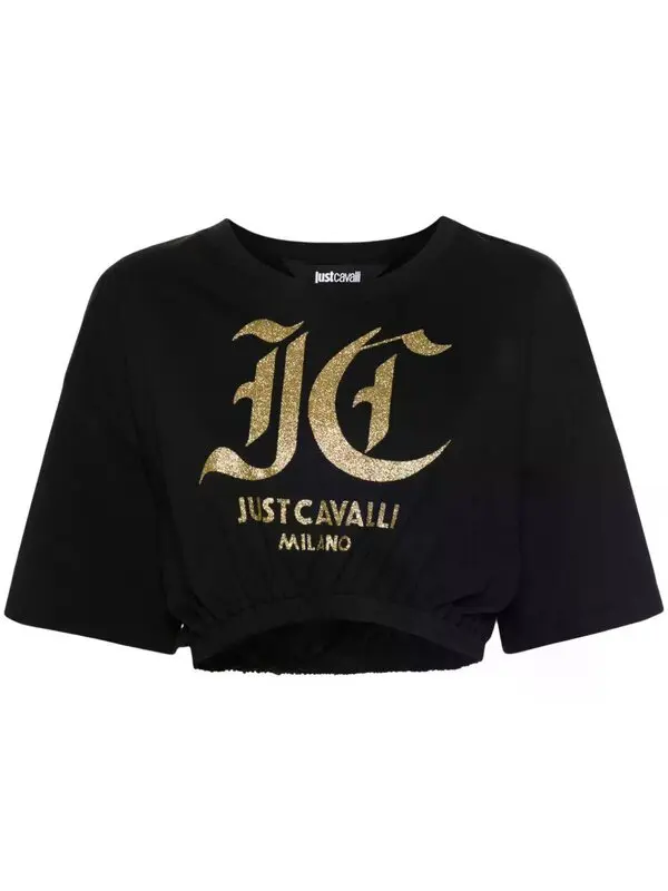 Just Cavalli Logo-print Cotton Crop Top