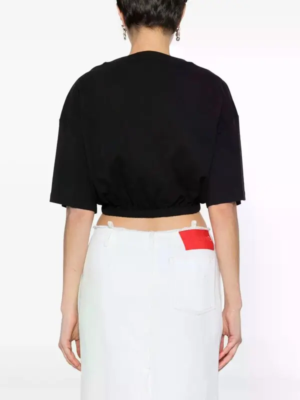 Just Cavalli Logo-print Cotton Crop Top