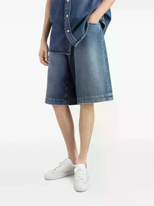 Dolce & Gabbana Logo-embroidered Denim Shorts