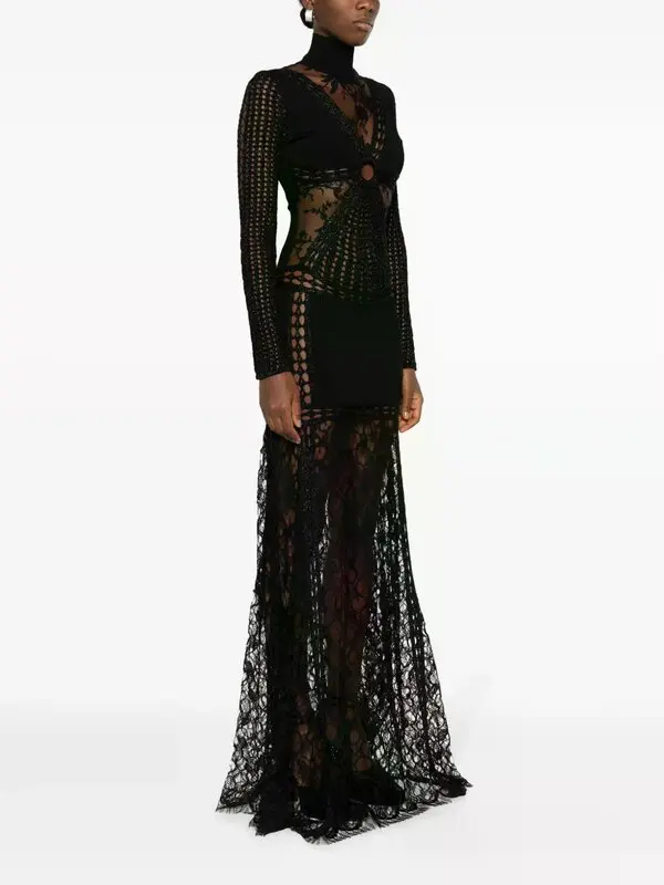 Roberto Cavalli Lace Panelled Gown