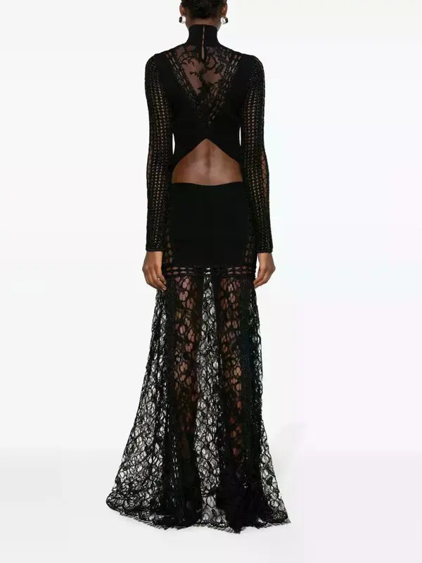 Roberto Cavalli Lace Panelled Gown