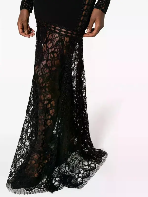 Roberto Cavalli Lace Panelled Gown