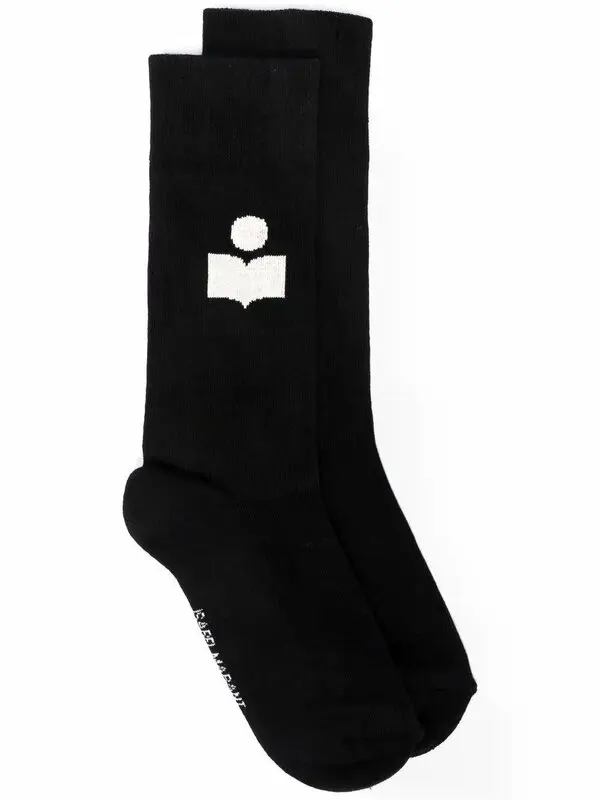 Isabel Marant Étoile Siloki Logo-intarsia Socks - Black