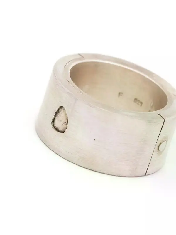 PARTS OF FOUR Sistema Chunky Diamond Ring - Silver