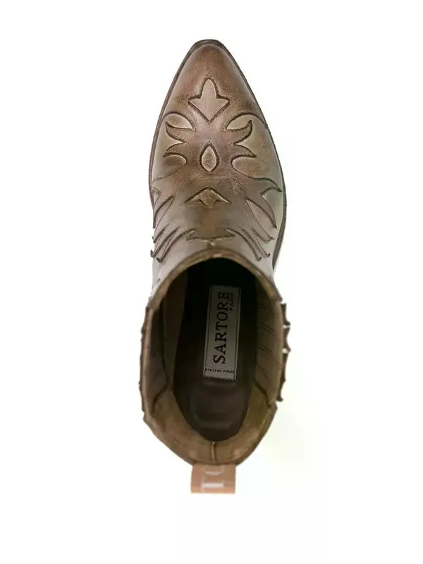 Sartore 45mm Leather Cowboy Boots