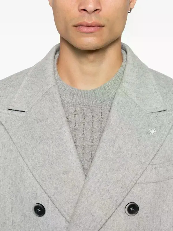 MANUEL RITZ Wool-blend Double-breasted Coat