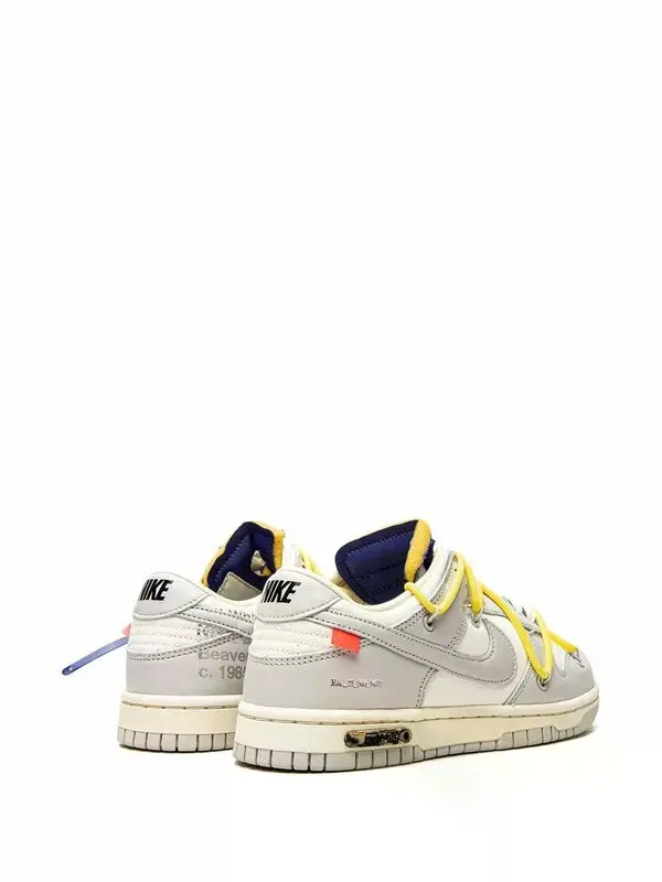 Nike X Off White Dunk Low Lot 27 Sneakers - Grey