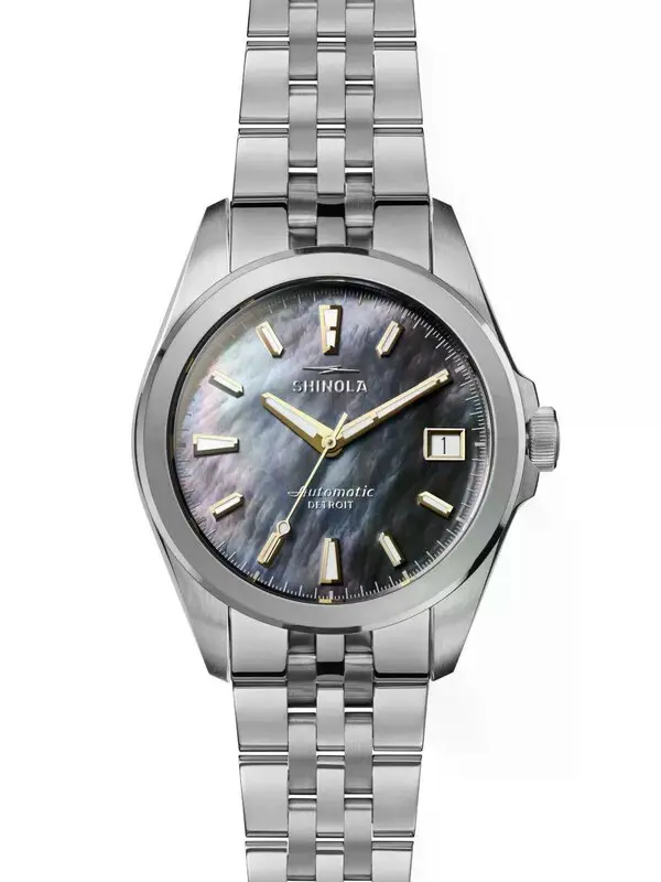 Shinola Monster 36mm Stainless Steel Automatic Watch With Mother-of-pearl Dial - Black