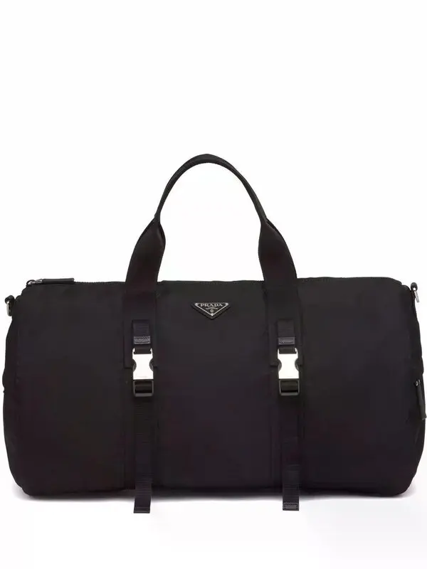 Prada Triangle-logo Duffle Bag - Black