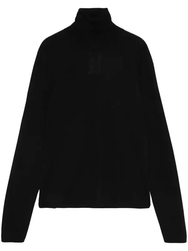 Max Mara Cashmere Roll Neck Sweater - Black