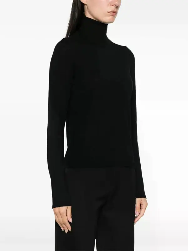 Max Mara Cashmere Roll Neck Sweater - Black