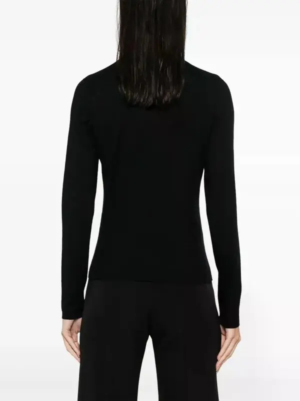 Max Mara Cashmere Roll Neck Sweater - Black