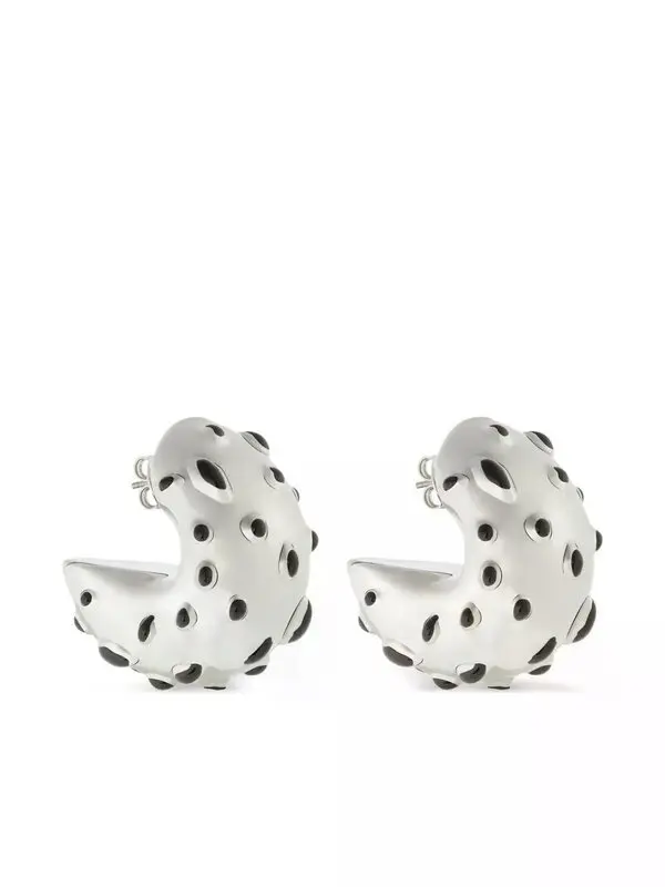 COURREGES Infinity Flecked Hoop Earrings