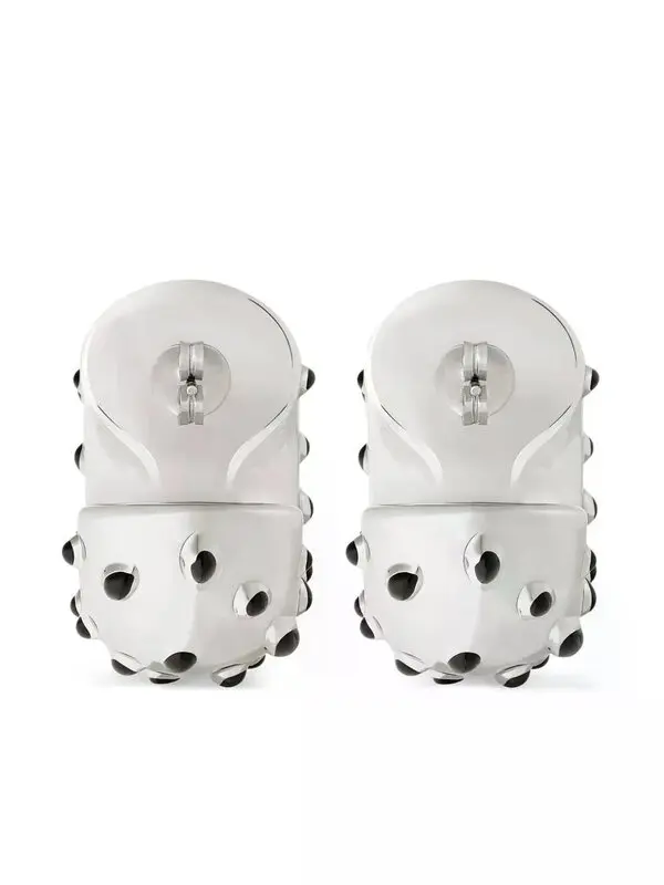 COURREGES Infinity Flecked Hoop Earrings