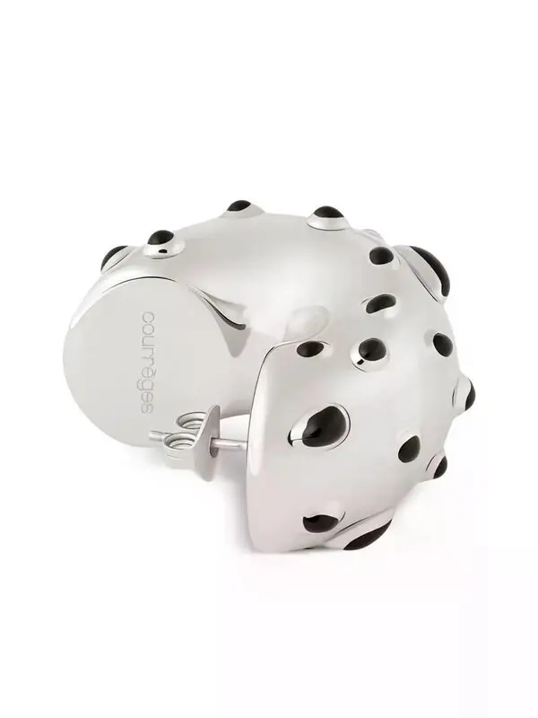 COURREGES Infinity Flecked Hoop Earrings